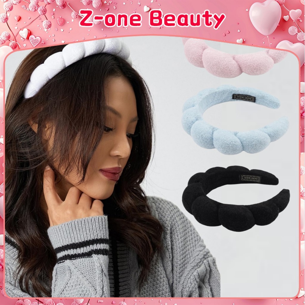 Spa Headbands for Washing Face Facial Makeup Bubble Skincare Headbands ...