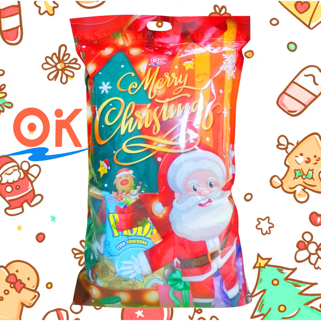 OK Jumbo Christmas Package Gift Pack Multi Snacks Cookies Kraklets ...