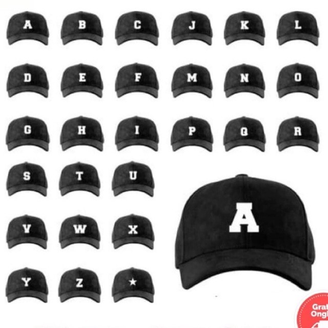 Baseball cap Alphabet Letter Text Alphabet Premium Quality Distro ...