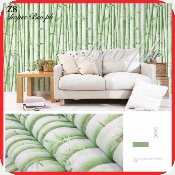 3Dmm`Bamboo)t}Self}b)Adhesion}L)Wallpaper}R)Pvc~M*10M~S*by~a*45Cm Decor ...
