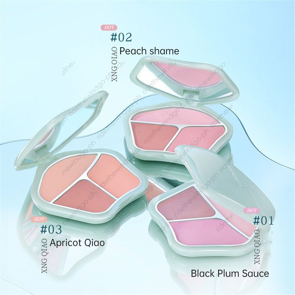 Blush Plate Compact And Portable Tricolor Beauty And Health Repair ...