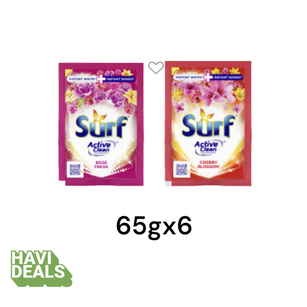 HAVI DEALS SURF POWDER DETERGENT 65G X 6PCS | Shopee Philippines