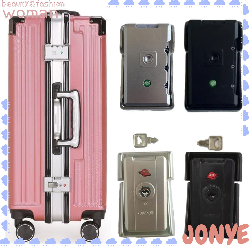 JONY1 Suitcase Lock Buckle, Black Silver Repacement Luggage Key Lock ...