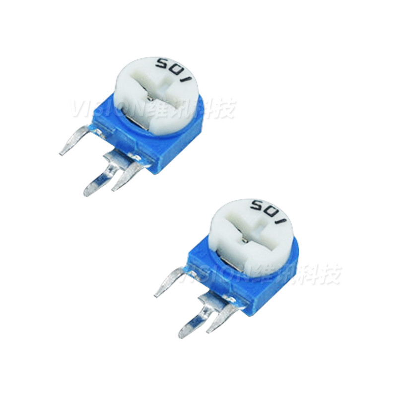 RM063 Vertical Blue White Adjustable Resistor WH06 Potentiometer 100R ...