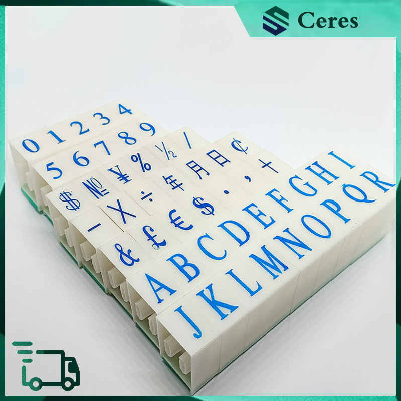 English Alphabet Numbers Rubber Stamp Letter Stamp Adjustable Free ...