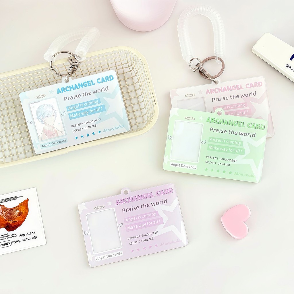 1 Inch ID Card Sleeve ID Photo Magnetic Card Sleeve Acrylic Hard Card ...