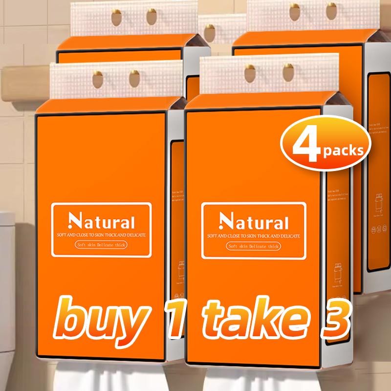 [4PACKS]New Design Tissues 4 Ply wall pull down Tissue Native Wood Pulp ...