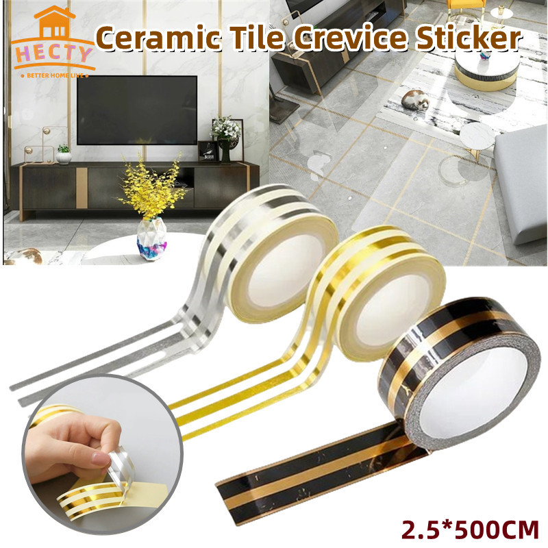 5M/Roll Ceramic Tile Crevice Sticker Living Room Waterproof Tile Floor ...