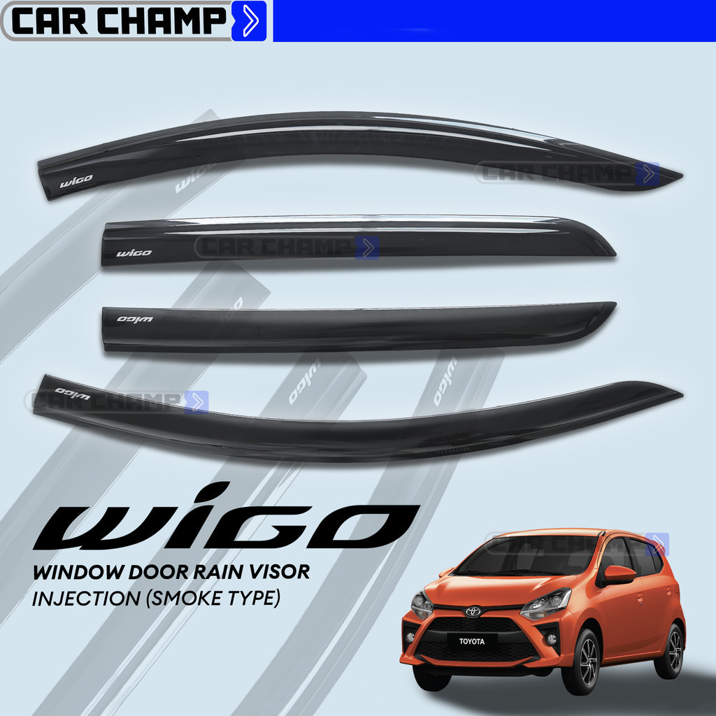 Toyota Wigo 2014 to 2022 INJECTION / OEM TYPE Window Door Rain Visor ...