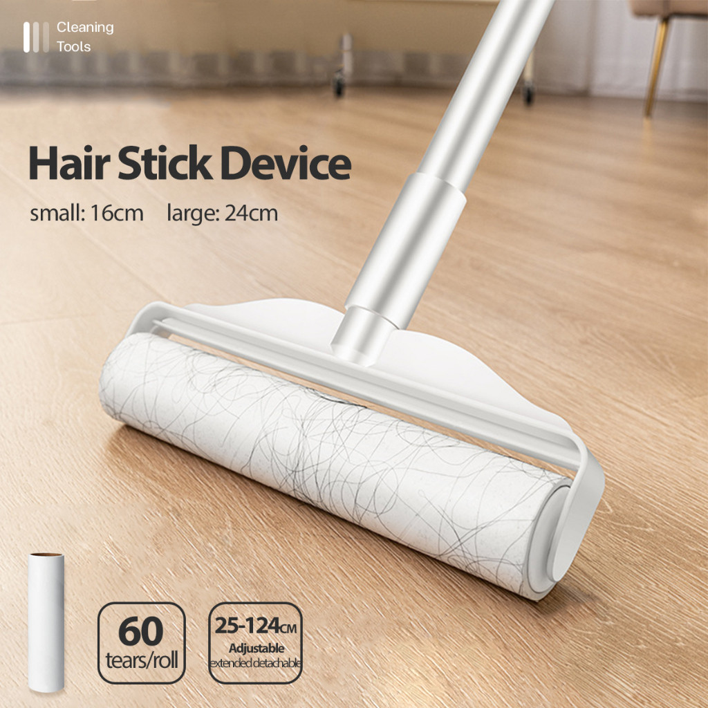 Sticky Hair Roller Clothes Dust Remover Lengthened Cleaner Roller with ...