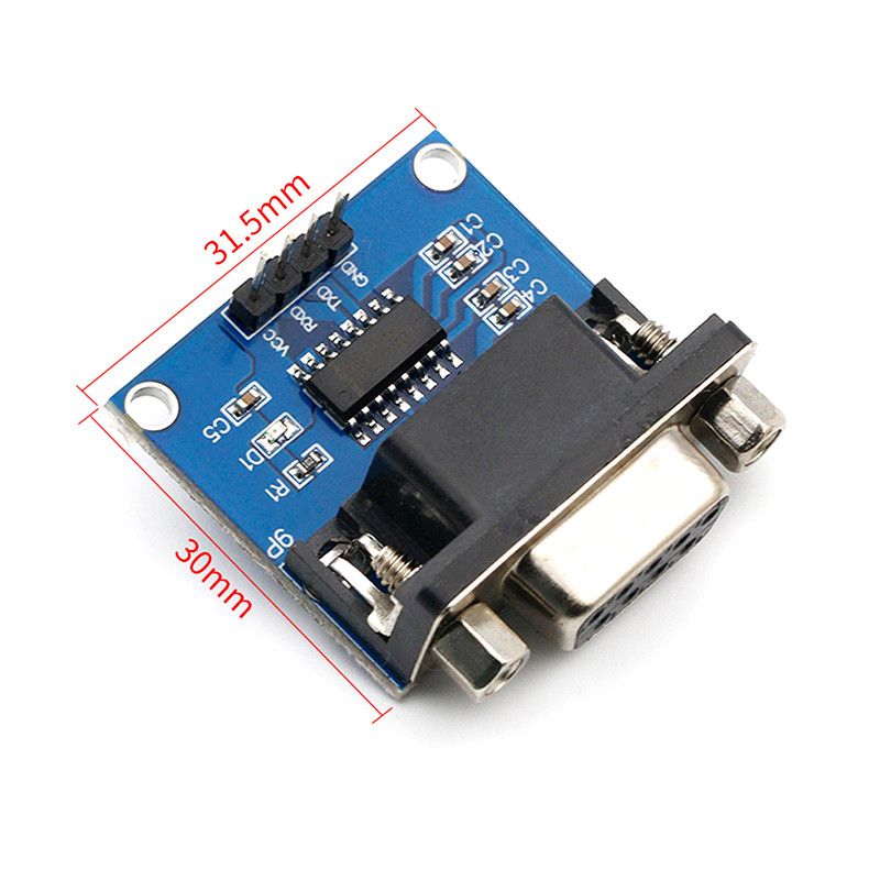 Meuctiffy MAX3232 RS232 To TTL Serial Port Converter Module Female DB9 ...
