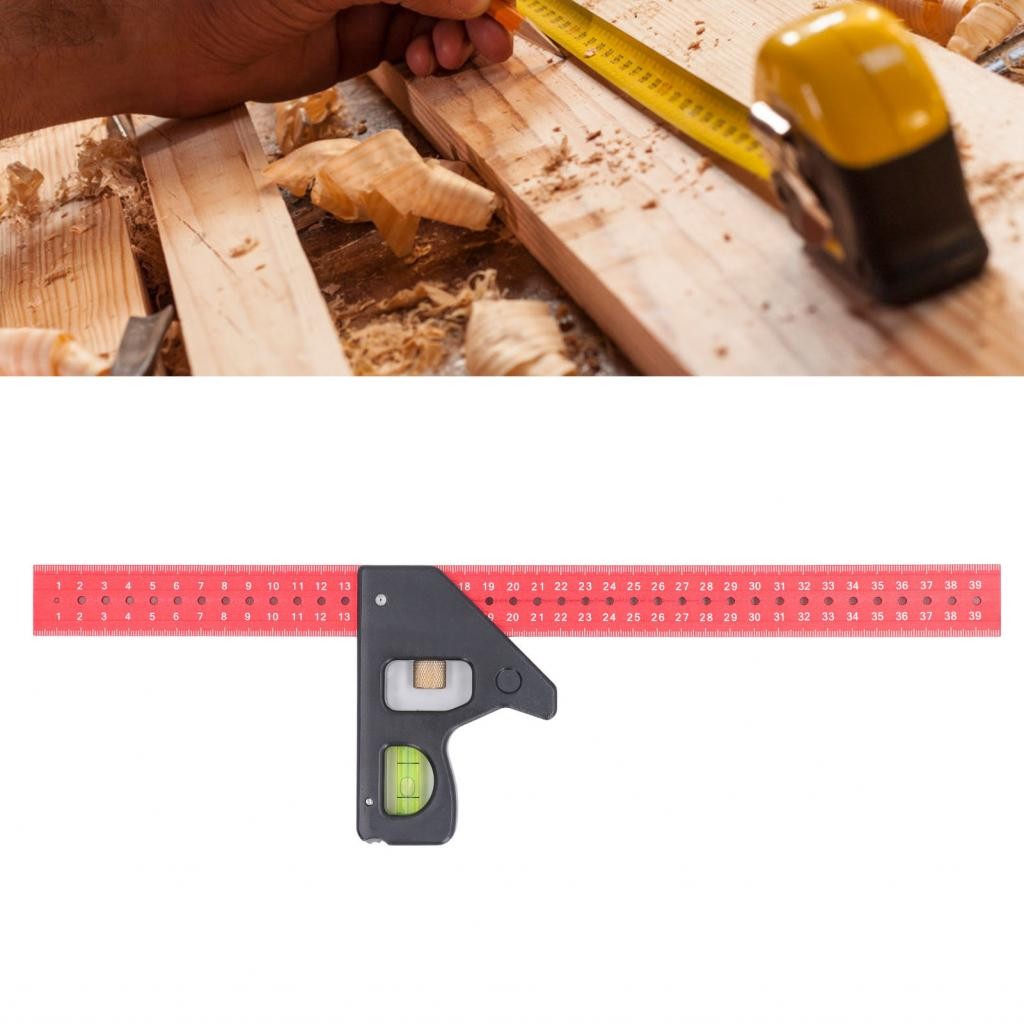 Adjustable Sliding Ruler Clear Scale Metal Measuring for Carpentry ...