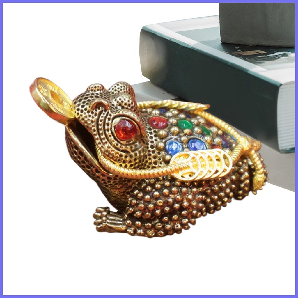 Frog Toad Pet Copper Three-legged Toad Tray Animal Decor Three-Legged ...