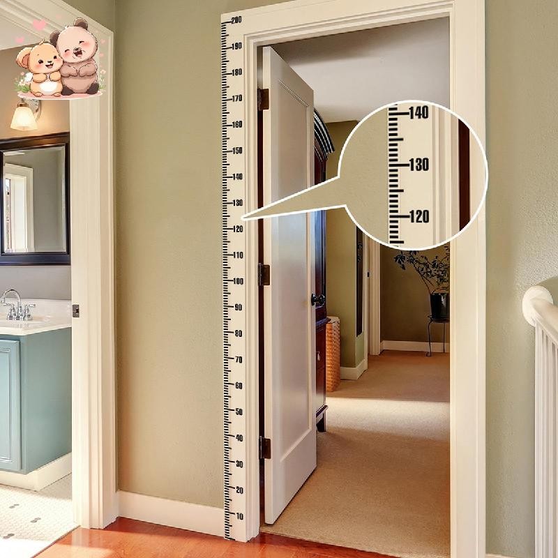 Height Indicator Adhesive Ruler Measurement Ruler Height Decal Wall ...