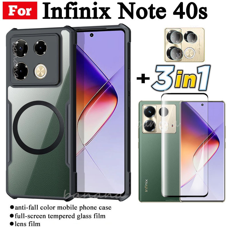 3 in 1 infinix Note 40s Shockproof Phone Case With Magnetic Wireless ...