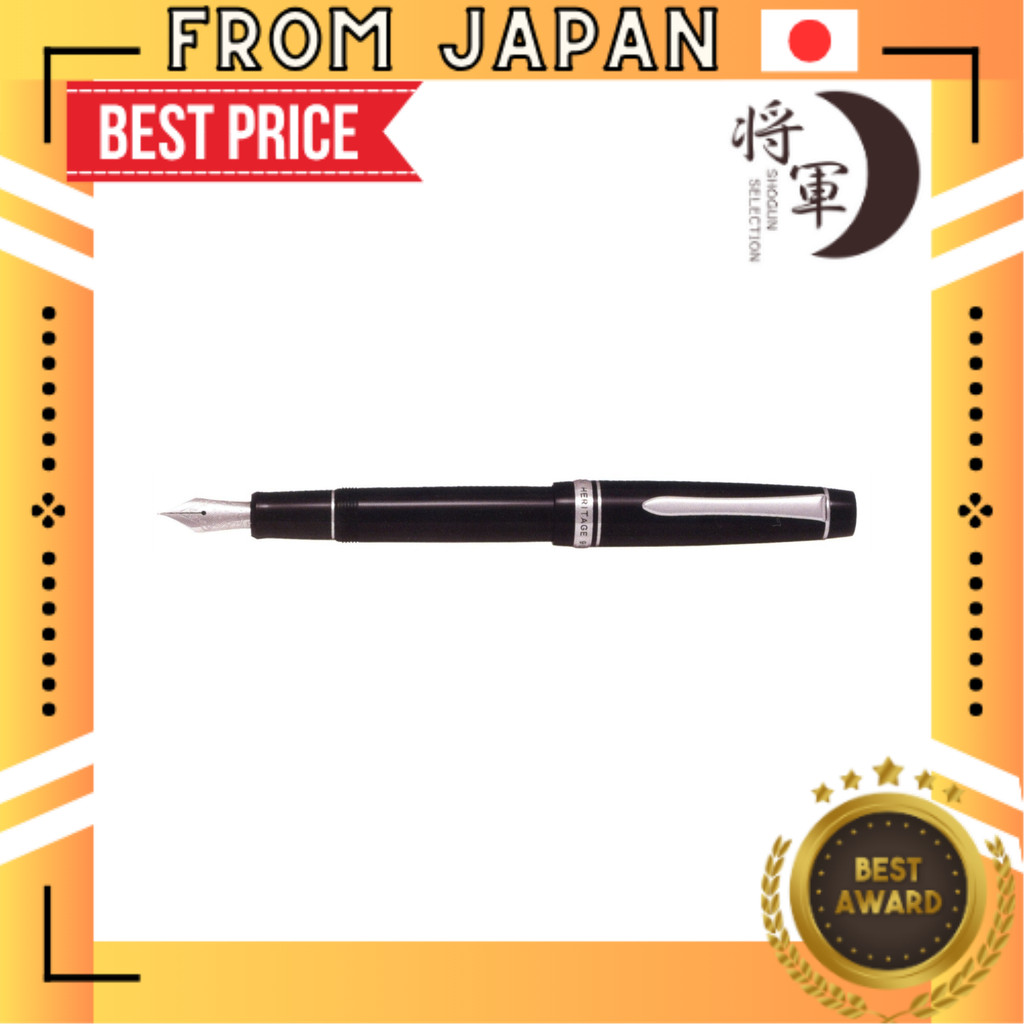 Pilot Fountain Pen Custom Heritage 912 Black Waverly (WA) FKVH-2MR-B-WA ...