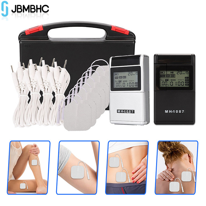 JBMBHC Mini 3-In-1 Electric Muscle Stimulator Tens 4 Outputs 8 Pads ...