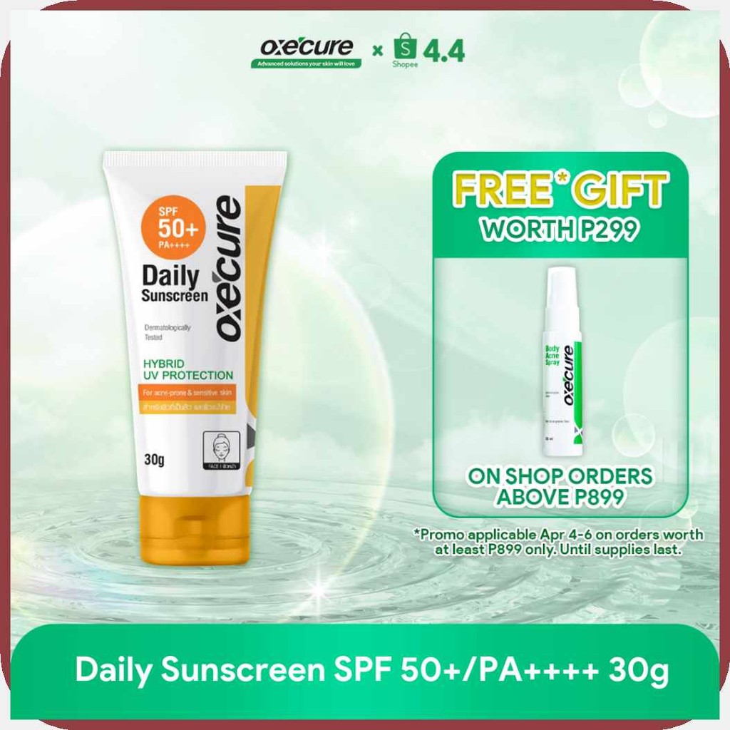 OXECURE=e{Daily~yo?Sunscreen?OZ~SPF?b}50+/PA++++>N}30g | Shopee Philippines