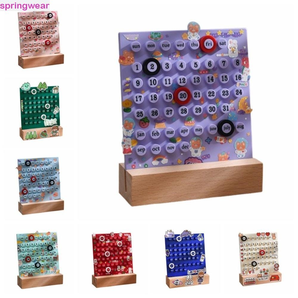 SPRINGWEAR Cute Table Calendar, DIY Time Perpetual Creative Montessori ...