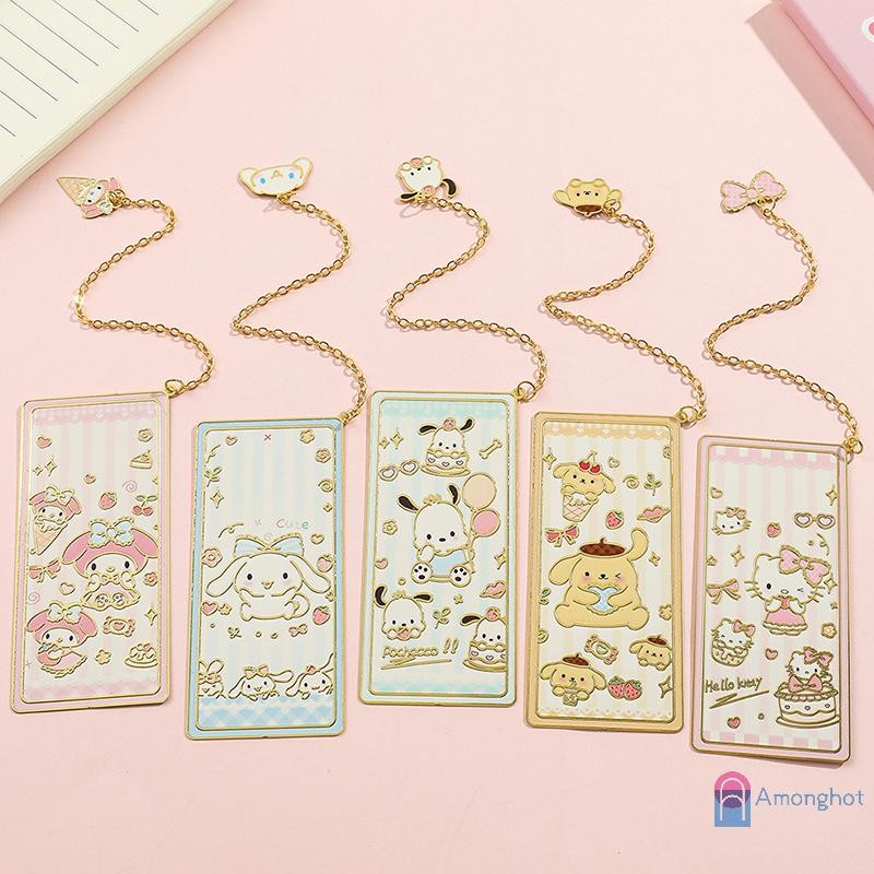 Amonghot> Kawaii Hello Kitty Bookmark My Melody Metal Bookmark Anime ...
