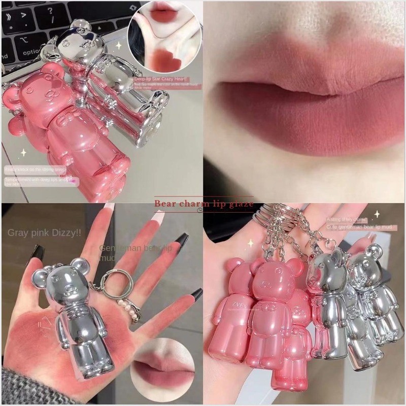 Gentleman Bear Velvet Lip Mud Matte Matte Matte Velvet Lip Glaze Daily Whitening Student Party ...