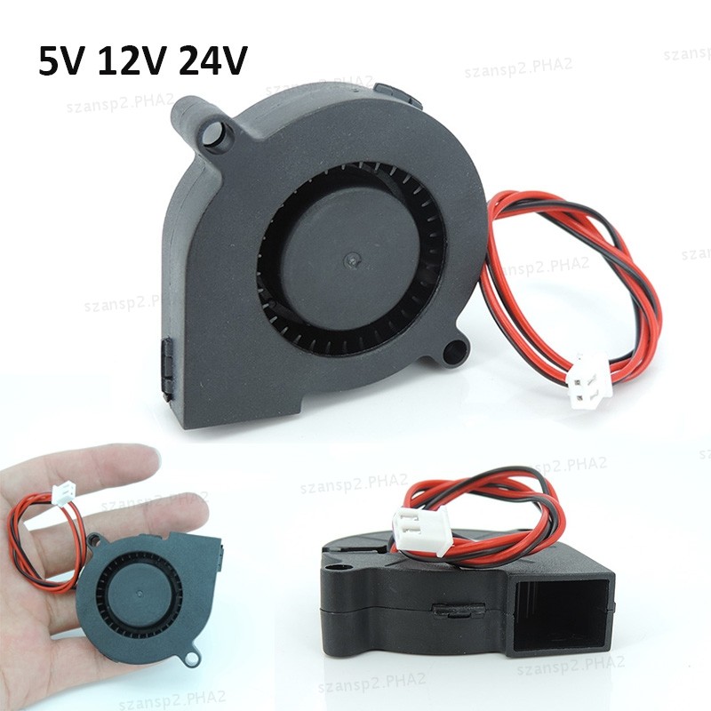 24V 12V 5V Turbine Fan 3D Printer Accessories Fan 50mm 5020 Turbo ...