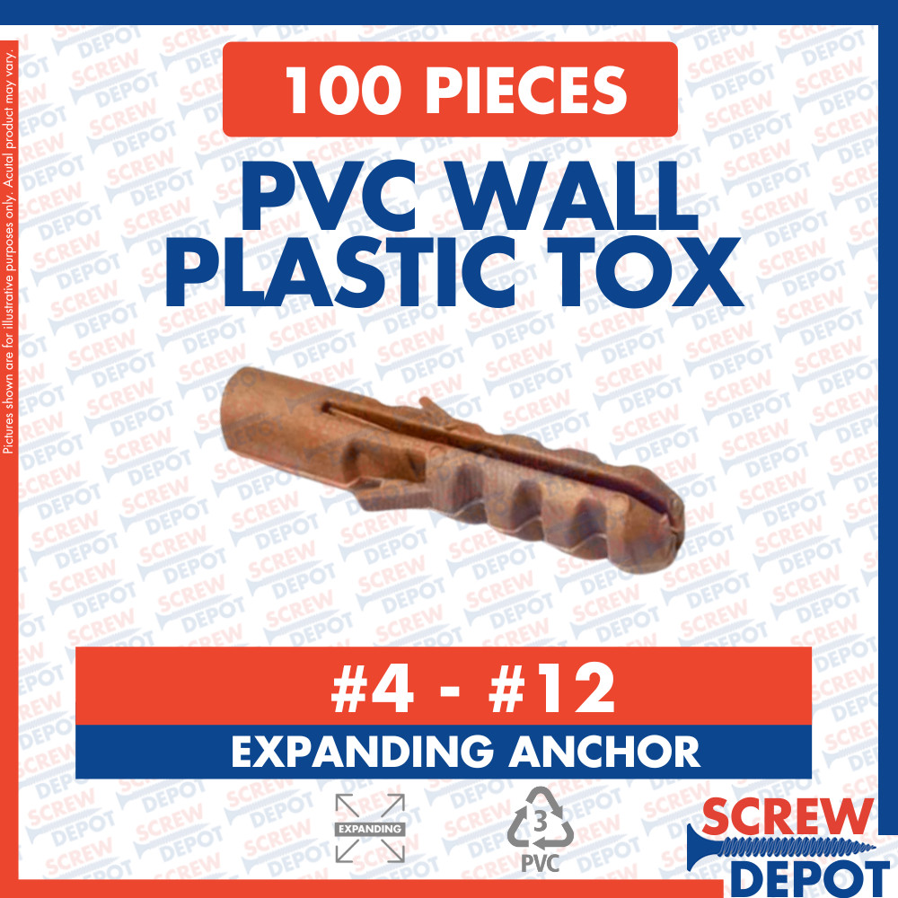 PVC TOX 4~12 Tox Wall Plug / Plastic Anchor / Expansion Screw / Screw ...