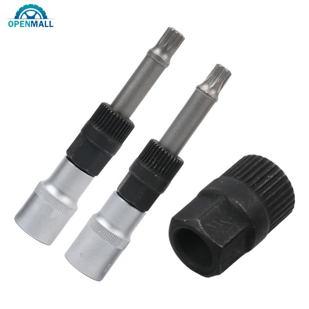 OPENMALL T50/M10 33 Teeth Tool Alternator Pulley Center Bolt Remover Socket Alternator Pulley ...