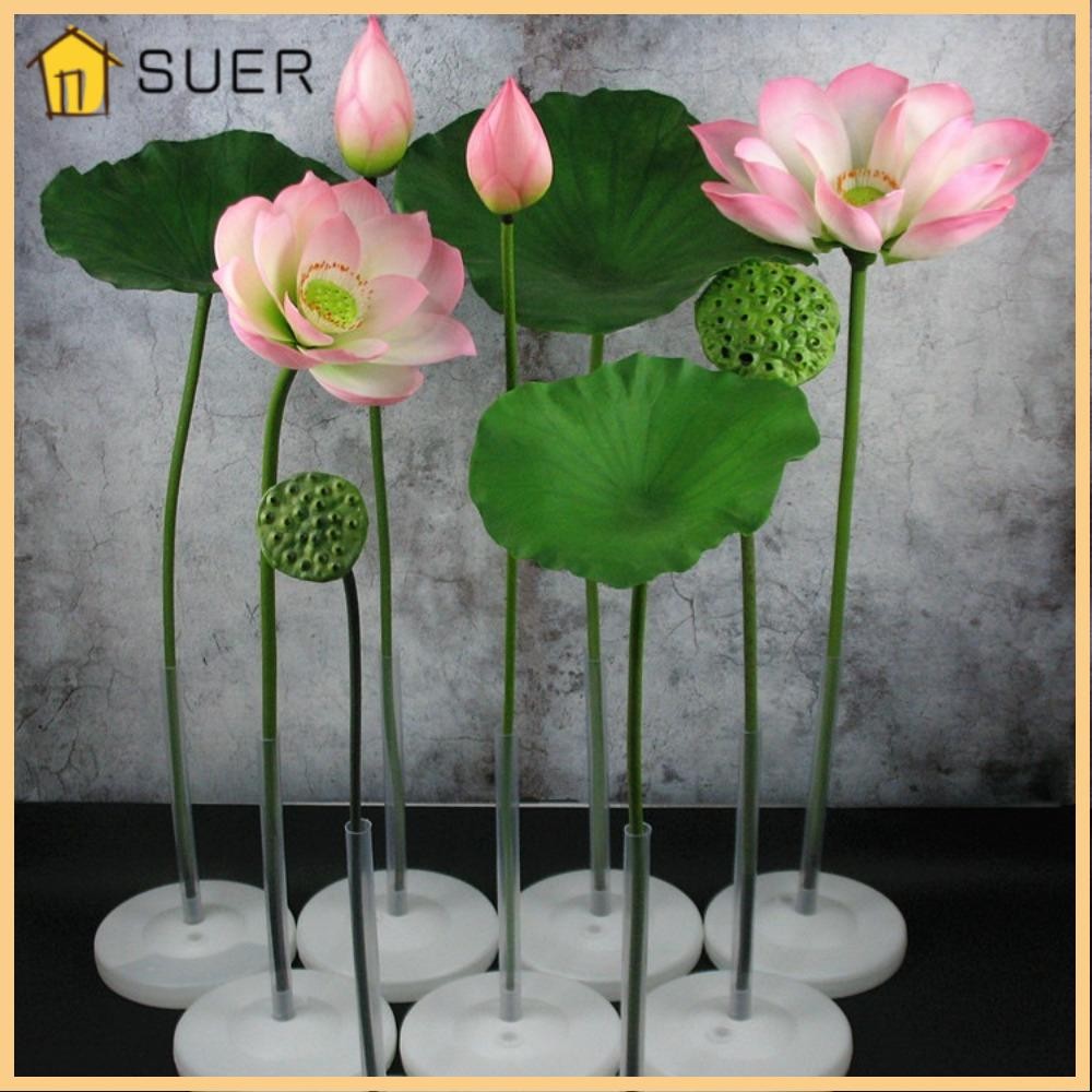 SUER1EN Artificial Flower, DIY Decoration Landscape Artificial Lotus ...