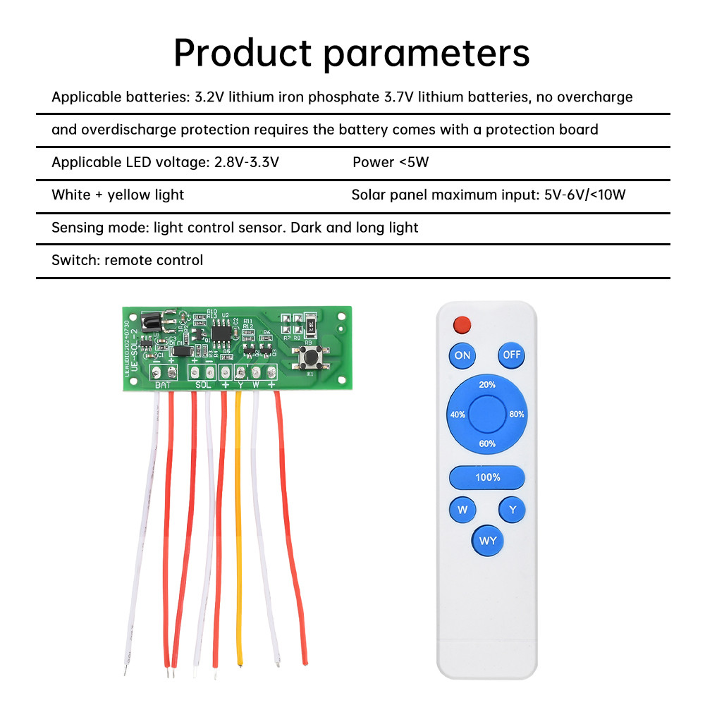 Pcbfun Remote Control Dual Color Solar Garden Light Control Board ...
