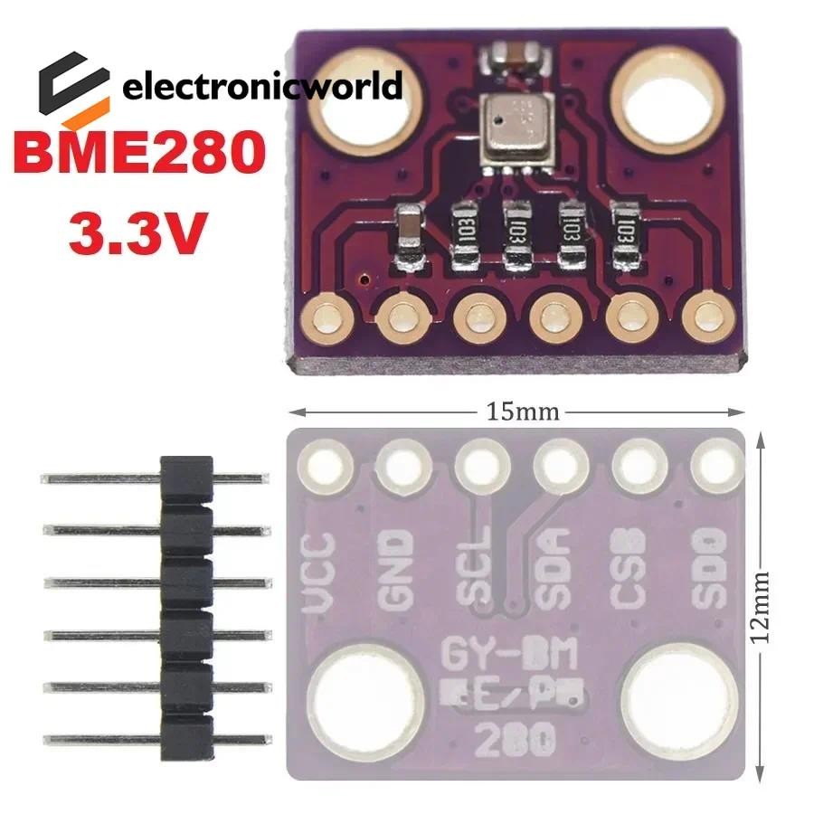 GY-BME280 3.3V 5V BMP280 Digital Sensor Temperature Barometric Air High Precision Atmospheric ...
