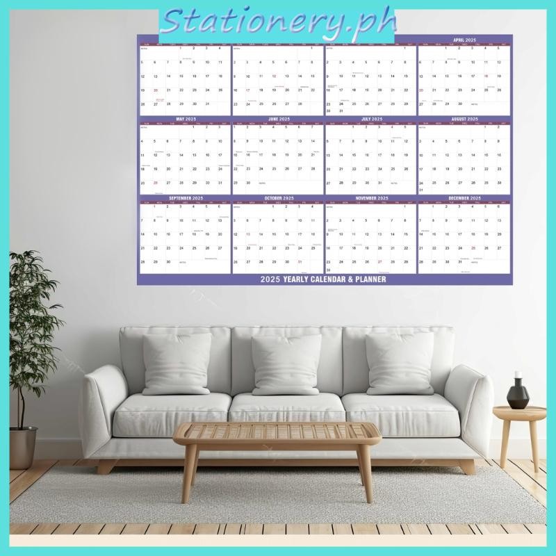 Stat 2025 Yearly Calendar Wall Planner from Jan to Dec Family Home ...