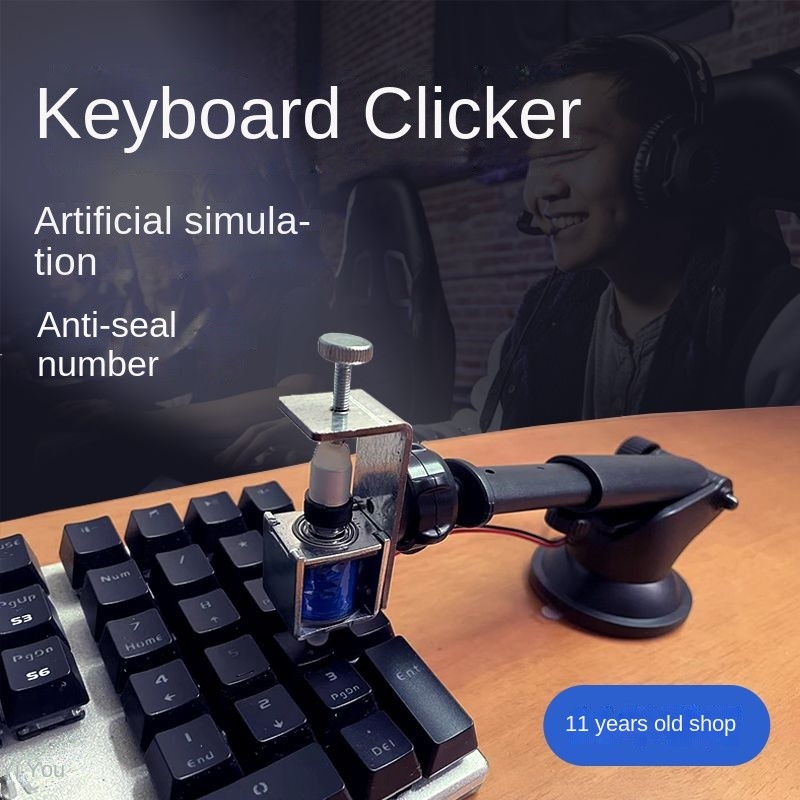Automatic Keyboard Clicker Replacement Finger Click Keyboard Tool Game Physical Mouse Rapid ...