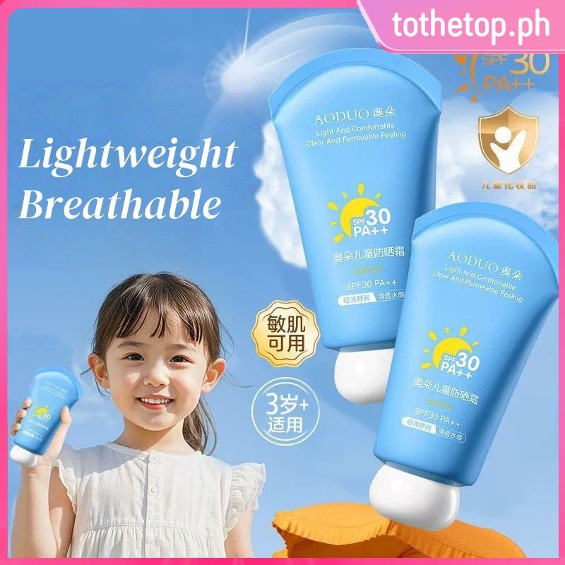 Aoduo Kids Baby Facial Body Sunscreen SPF40+ High Multiple Physical ...