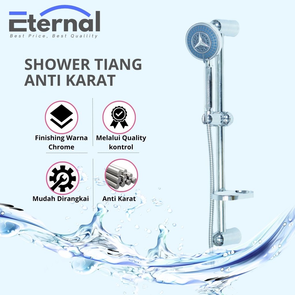 Eternal Shower Premium Stainless Pole with 5 Water Mode Options and ...