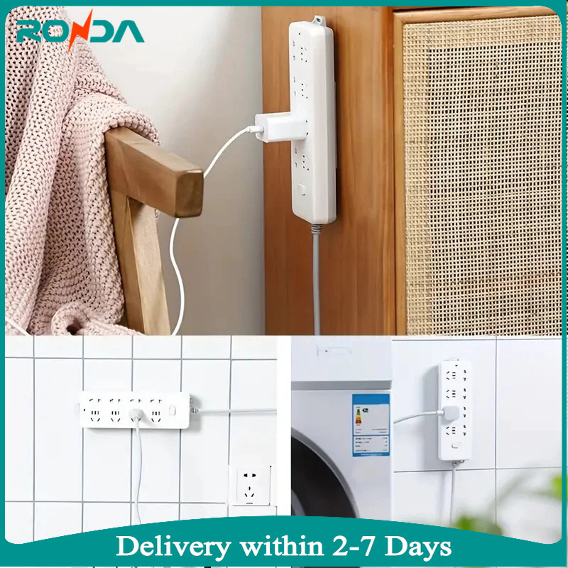 Router Wall-mounted Socket Strip Cable Holder Punch-free Socket Storage ...