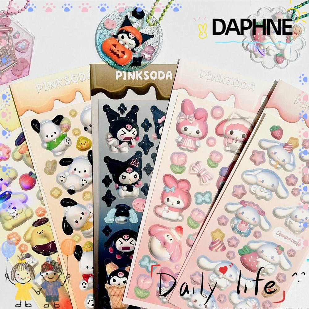 DAPHNE Sanrio Sticker, Mymelody Pochacco Stationery Modeling Sticker ...
