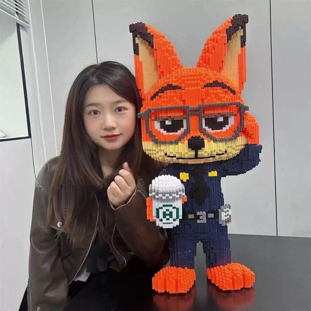 Large Lego Building Blocks 40cm Judy Rabbit Nick Fox with Pikachu ...