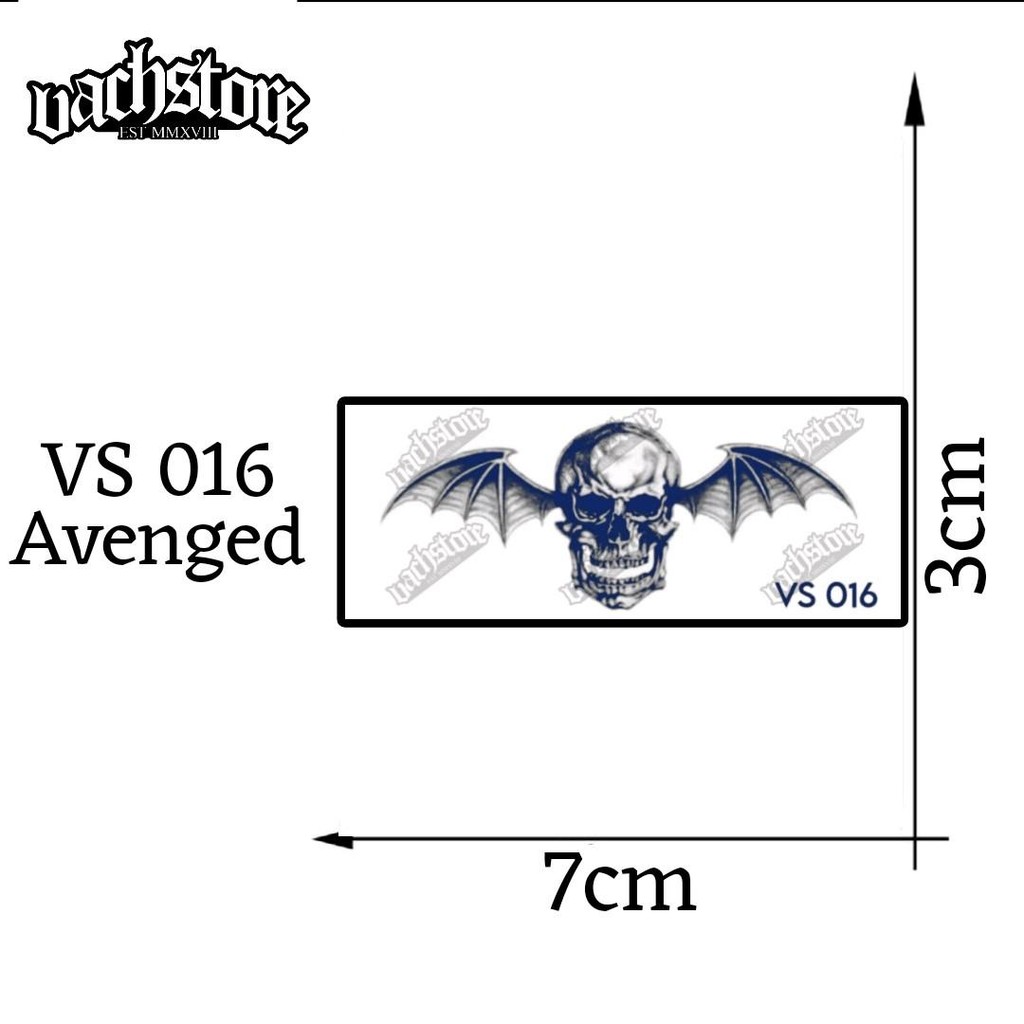 Semi Permanent Avenged Sevenfold Vs 016 Tattoo Lasts One Month | Shopee ...