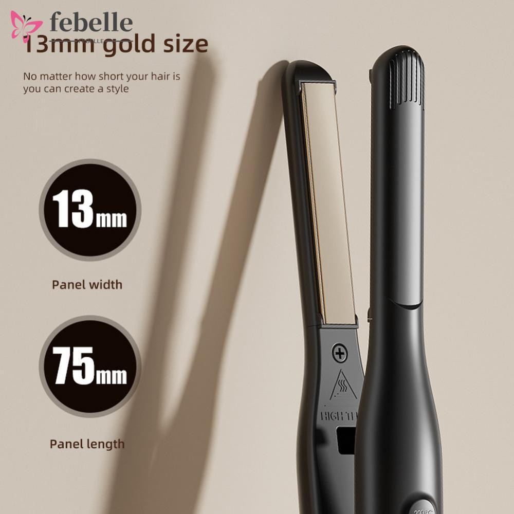 FEBELLE Men Short Hair Splint Curling Iron Adjustable Temperature Dual ...