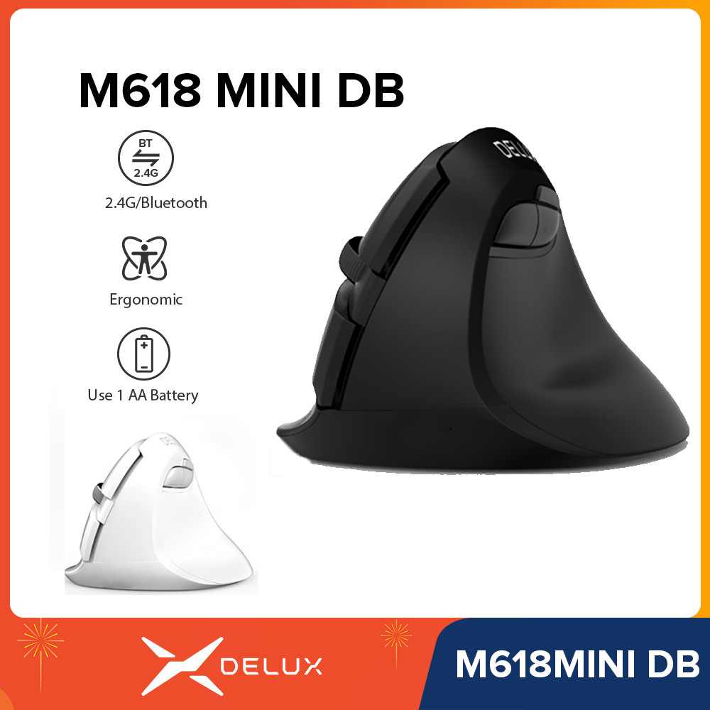 Delux M618Mini DB No Light Silent Dual Wireless 2.4GHz Bluetooth ...