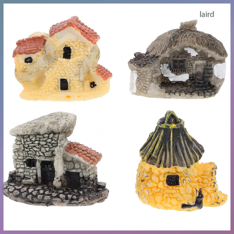 Photo Prop Miniature Resin House Garden Landscape Ornament Tiny Houses ...
