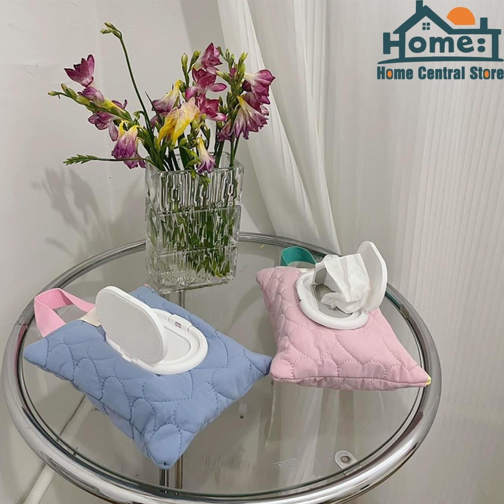 Fabric Wet Wipes Case Extraction Flip Tissue Box Macaroon Color Tissue ...