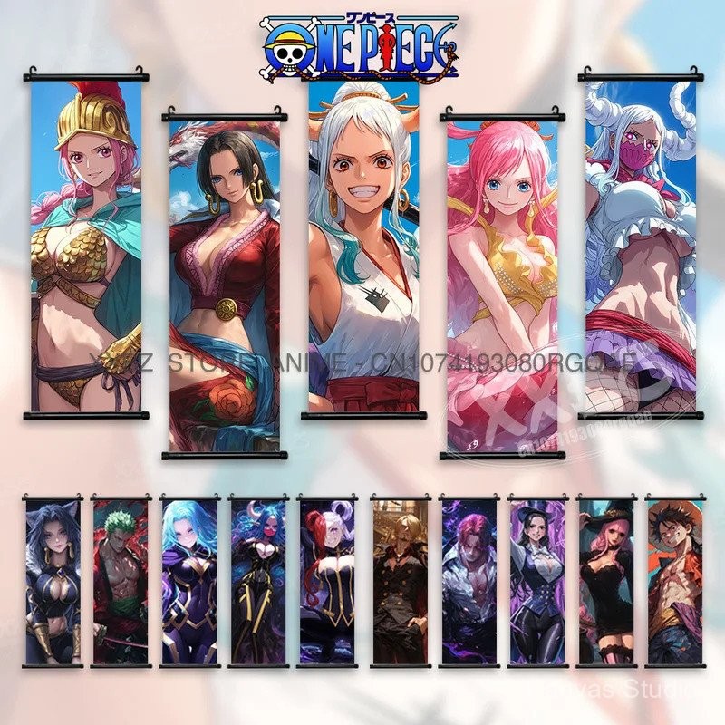 ONE PIECE Scrolls Pictures Roronoa Zoro Anime Poster Hancock Hanging ...
