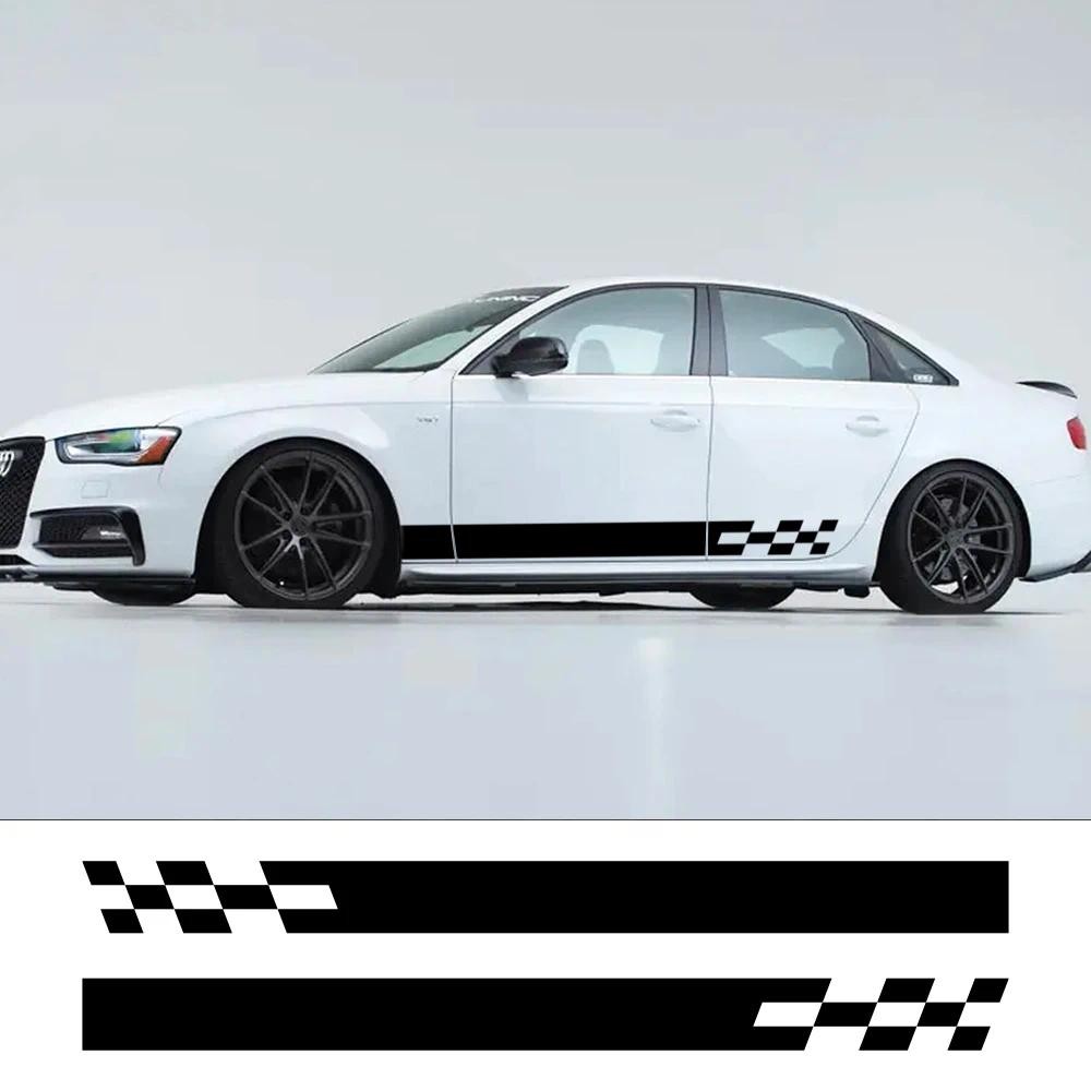 Car Vinyl Decal Door Side Skirt Sticker Racing Stripes Auto Accessories ...