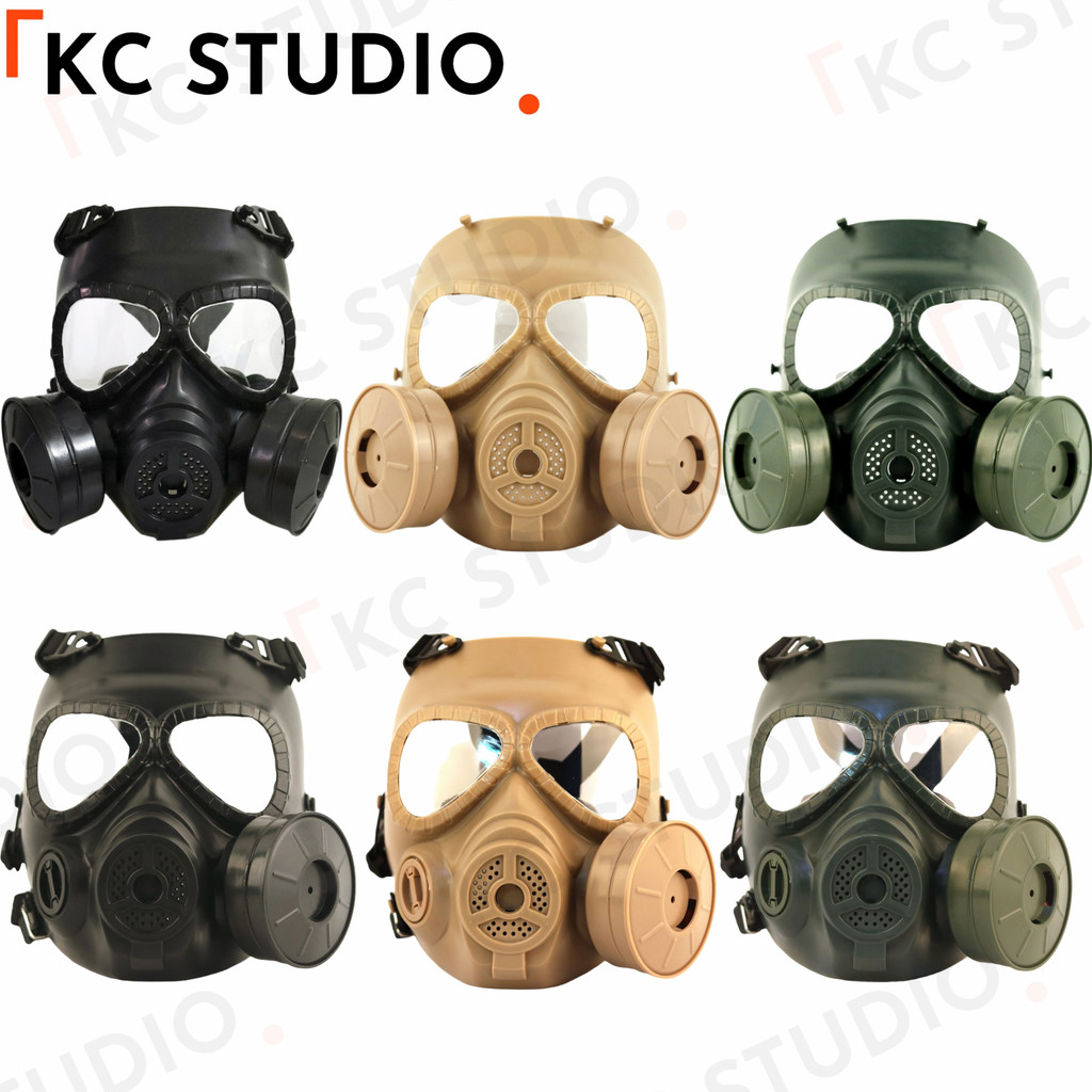 Respirator Tactical Gas Mask Military Style Face Protective Mask ...