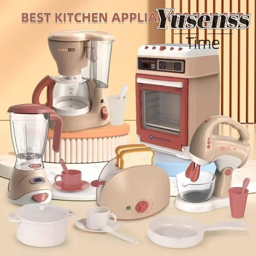 YUSENSS Kitchen Appliances Toy Set, Cooking Utensils Electric Kids ...