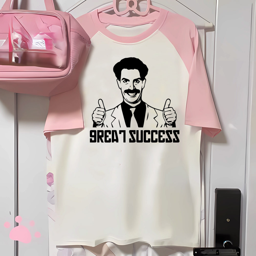 Borat tshirt women anime blend pattern Tee girl comic clothes | Shopee ...