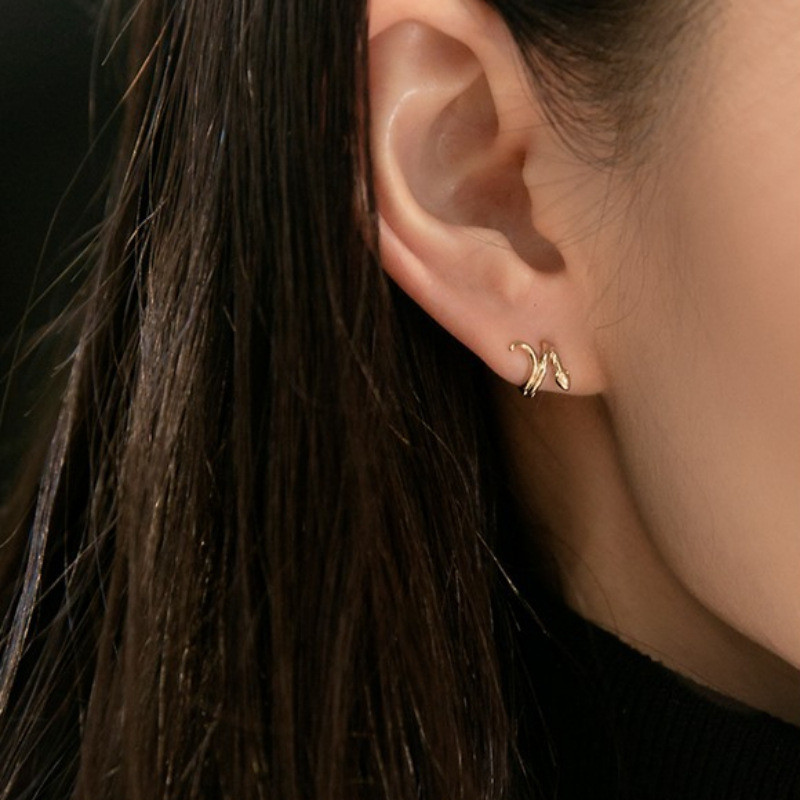 Hikaw Gold 18k Saudi Arabian Original Serpentine Earrings are niche and ...