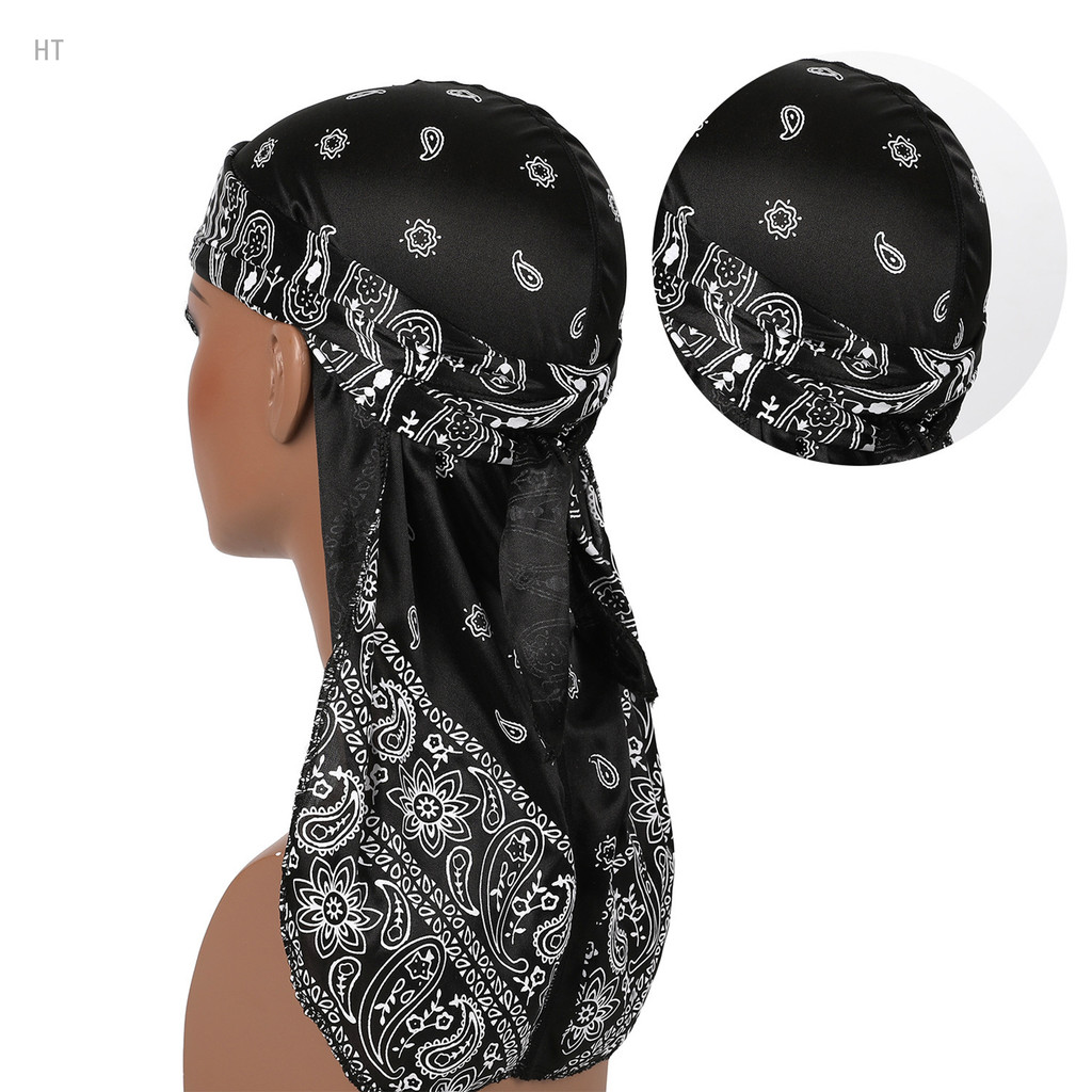 Paisley Bandana Doo rag Cap Headwraps Men's Women's Silk Durag with ...